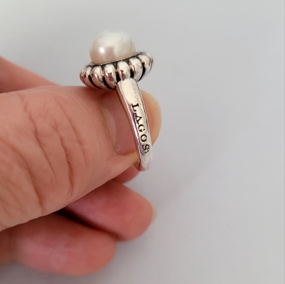 LAGOS | Jewelry | Lagos Luna Pearl Fluted Ring | Poshmark